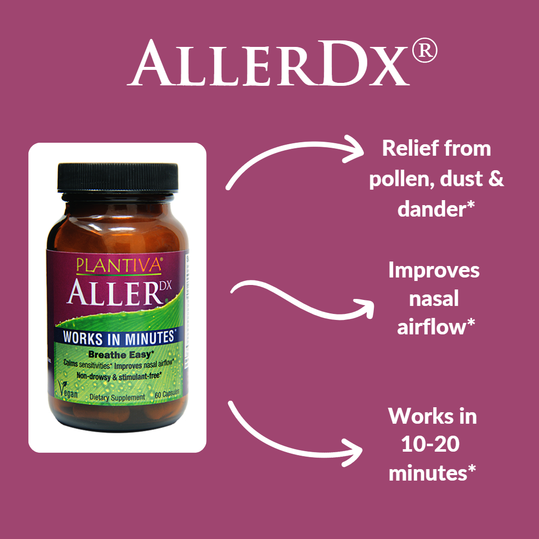 AllerDx 60-Capsule Bottle, Vegan – Plantiva Natural Supplements